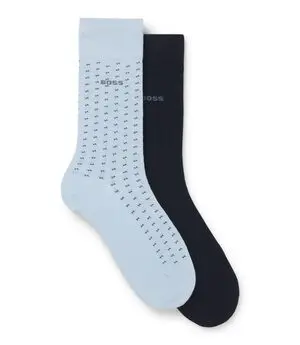 BOSS Two-pack Regular Length Socks - Light Blue