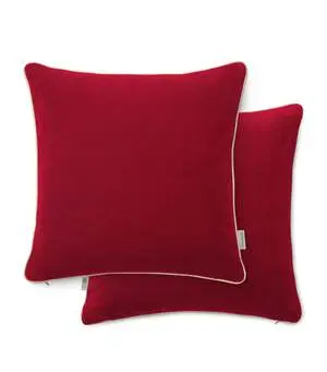 SCHLOSSBERG Cotton Velvet Elodie Cushion Cover - Red