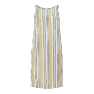 CONQUISTA Sunshine Stripes Cotton-linen Dress