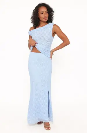 PETAL & PUP Faeriel Lace Knit Maxi Skirt