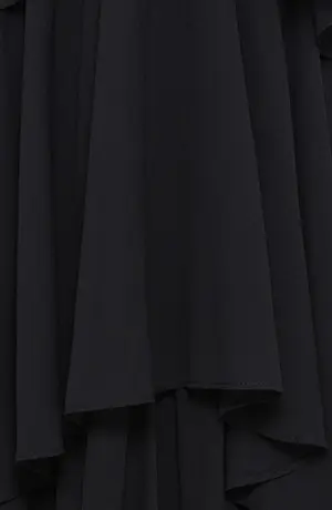 PETAL & PUP Chasity Halter Neck Tiered Maxi Dress - Black