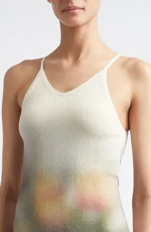 MAISON MARGIELA Floral Print Ribbed Sweater Dress