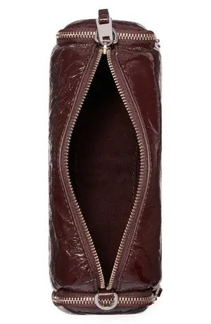 Tory Burch Perry Voyager Crinkled Patent Leather Crossbody Bag - Albarossa