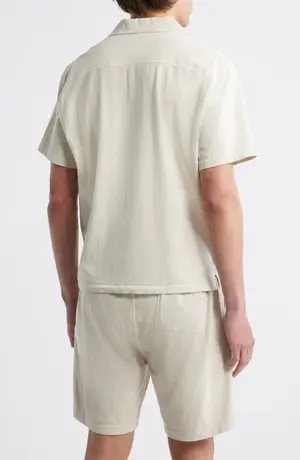 ALEX CRANE Caza Featherweight Organic Cotton Camp Shirt - Cream