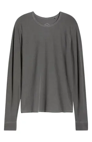 ALEX CRANE Long Sleeve Organic Cotton Crewneck T-shirt - Slate