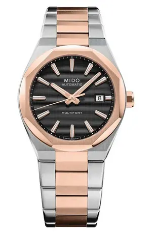 MIDO Multifort Two-tone Automatic Watch - Black