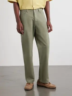 Mr P. Edward Straight-leg Linen Trousers