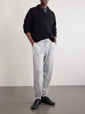 Mr P. Tapered Merino Wool And Cashmere-blend Sweatpants - Gray