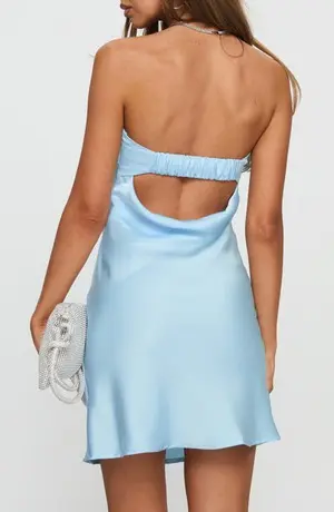 Princess Polly Phillipa Foldover Strapless Satin Minidress