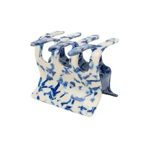 MLE Gemini Claw Clip With Blue Pattern - Delft