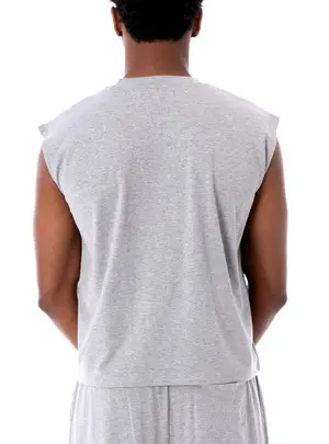 DAI MODA Mays Sleeveless Crewneck T-shirt With Star Grommets