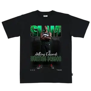 SLAM Anthony Edwards "hunting Season" Cover T-shirt - Black