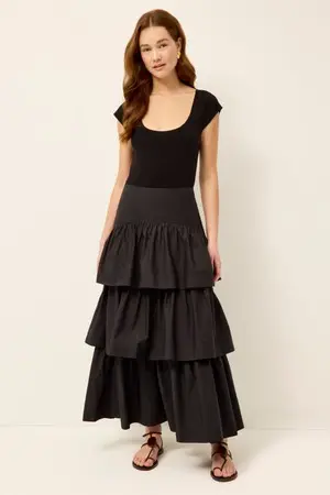 MARIE OLIVER Baylor Tiered Maxi Skirt