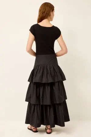 MARIE OLIVER Baylor Tiered Maxi Skirt