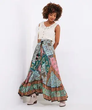 JOE BROWNS Maxi Skirt With Tassels And Ruffle Hem