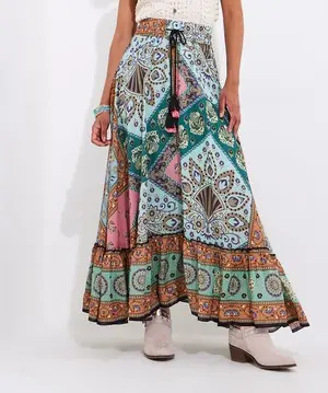 JOE BROWNS Maxi Skirt With Tassels And Ruffle Hem