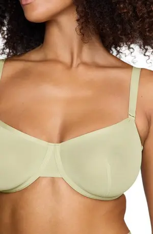 CUUP The Balconette Mesh Underwire Bra - Meadow