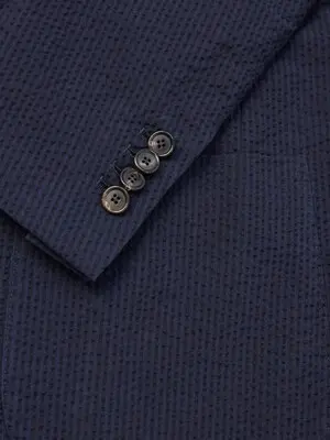 DE PETRILLO Cotton-seersucker Suit Jacket