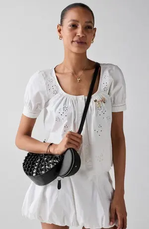 Kate Spade New York Duo Woven Crossbody Bag - Black