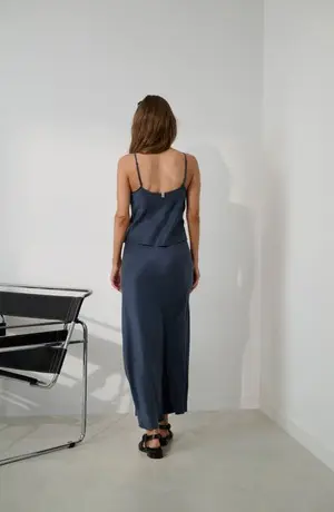 Lunya Washable Silk Bias Maxi Skirt