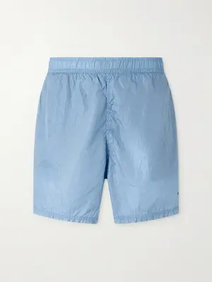 Stone Island Logo-print Shell Swim Shorts - Blue