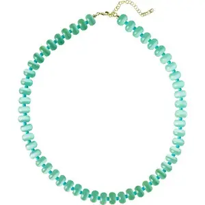 MACRAE & CO. Beaded Stone Necklace - Blue