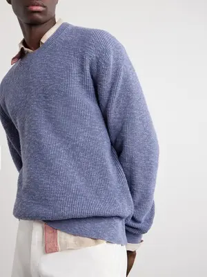Nn07 Russell Crew 60028 Cotton Sweater - Blue