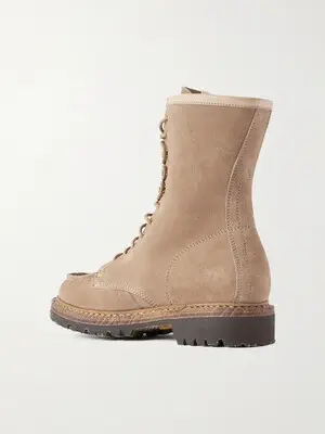 Visvim Hi-folk Scout Moc Suede Boots - Neutrals