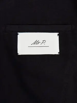 Mr P. Organic Cotton Coach Jacket With Corduroy Trim - Black
