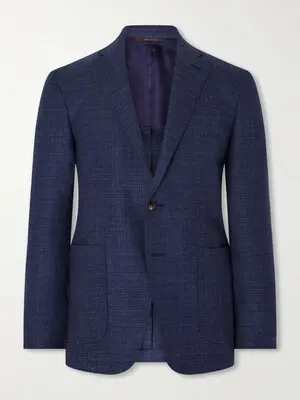 Canali Kei Wool Suit Jacket - Blue