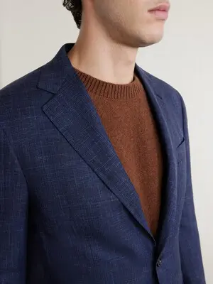Canali Kei Wool Suit Jacket - Blue