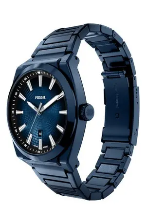 Fossil Everett Stainless Steel Bracelet Watch - Navy