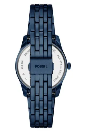 Fossil Scarlette Crystal Marker Navy Bracelet Watch