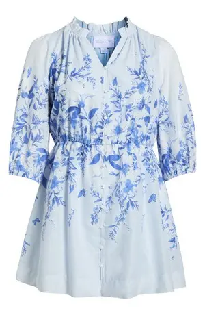 SUGARLIPS Floral Print V-neck Mini Dress