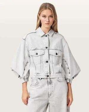 ALLSAINTS Luca Cropped Denim Jacket