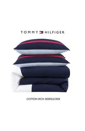 Tommy Hilfiger Iconic Anniversary Seersucker Comforter & Pillow Shams Set