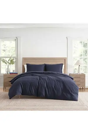Tommy Hilfiger Monogram Matelassé Comforter & Pillow Shams Set - Navy