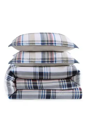 Tommy Hilfiger Waterbury Plaid Duvet Cover & Shams Set - Medium/dark Blue