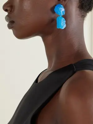Completedworks Silver-plated And Resin Drop Earrings