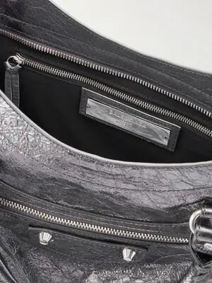 Balenciaga Le City Medium Leather Shoulder Bag - Gray