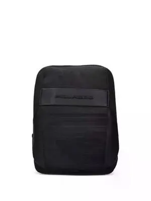PIQUADRO Logo-plaque Messenger Bag - Black