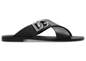 Dolce & Gabbana Calfskin Criss-cross Sandals