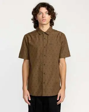 Volcom Bankstone Short Sleeve Shirt - Sage Leaf