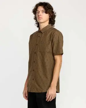 Volcom Bankstone Short Sleeve Shirt - Sage Leaf