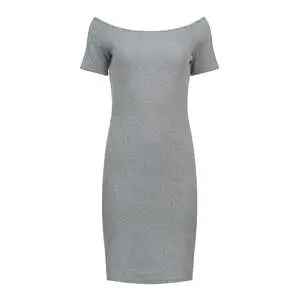 CONQUISTA Off-shoulder Ribbed Dress