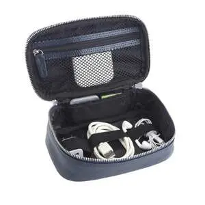 ROYCE NEW YORK Tech Accessory Cord Organizer Case - Blue