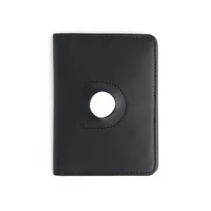 ROYCE NEW YORK Airtag Trackable Passport Wallet Rfid Blocking - Black