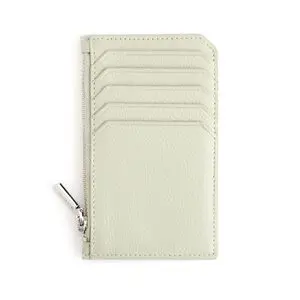 ROYCE NEW YORK Zippered Credit Card Wallet - Sage