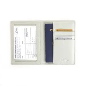 ROYCE NEW YORK RFID Blocking Passport Cover With Card Slots Sage