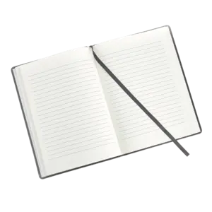 ROYCE NEW YORK ROYCE New York Soft Bound Pebble Grain A5 Journal With Gilded Edges And Satin Bookmark Black